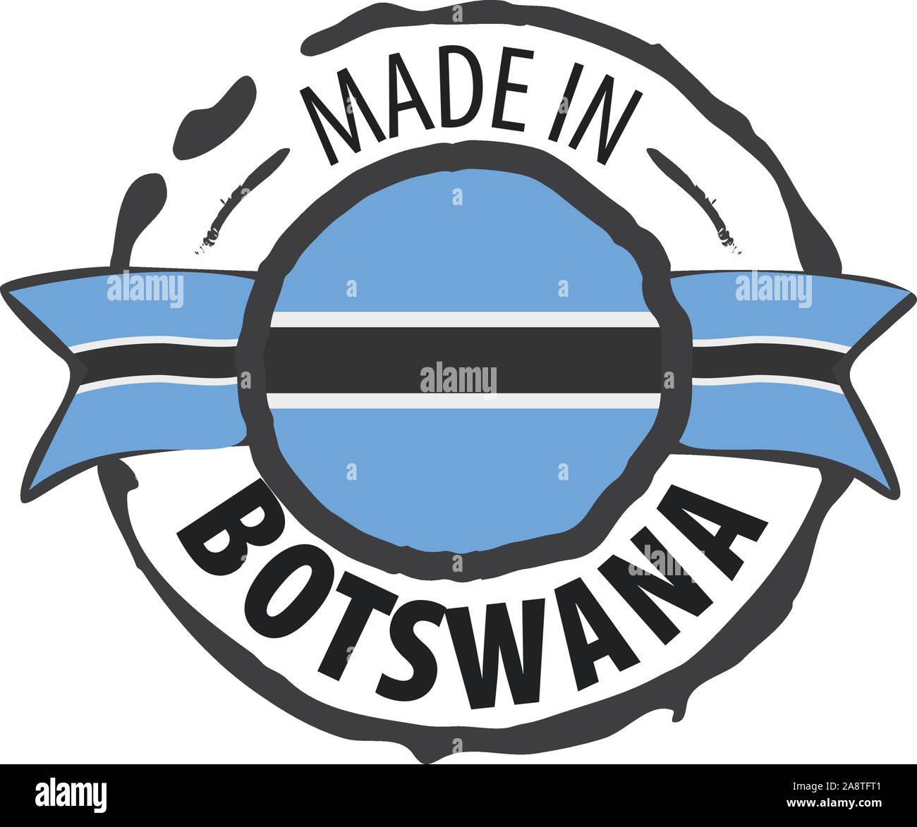 Botswana flag, vector illustration on a white background Stock Vector ...