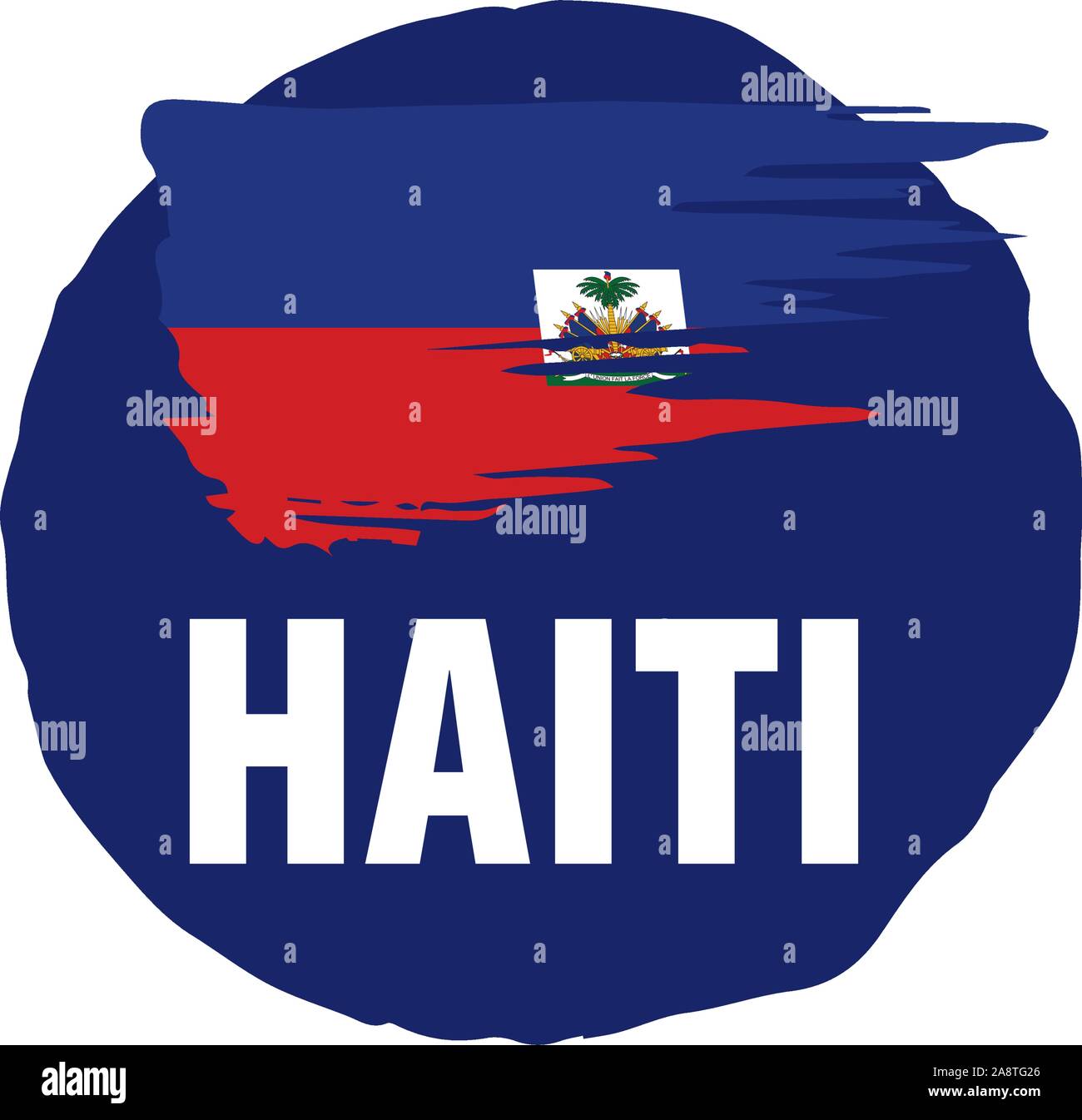 Haiti flag, vector illustration on a white background Stock Vector ...