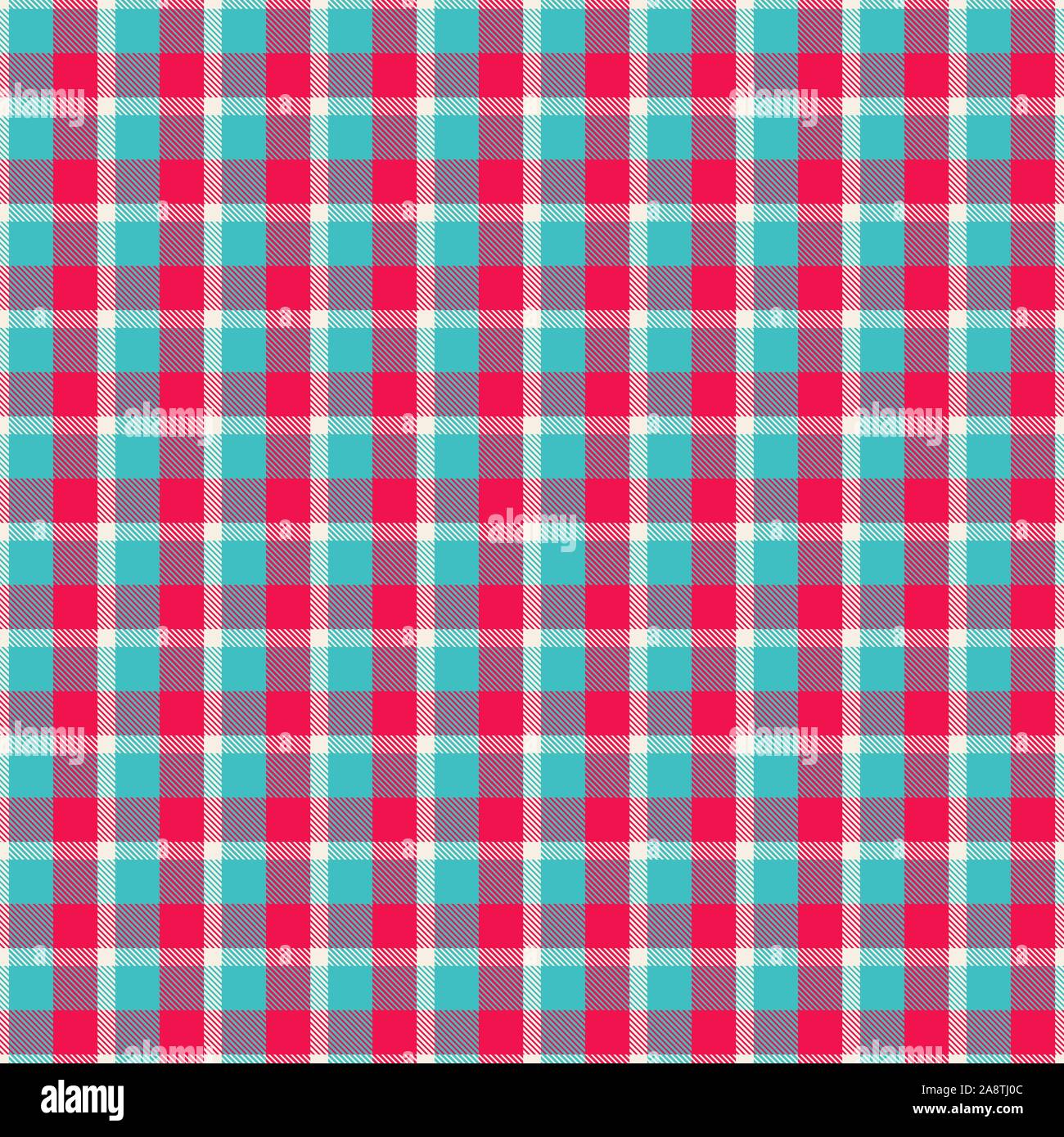 Tartan red and cyan pattern.Texture for plaid, tablecloths, clothes ...