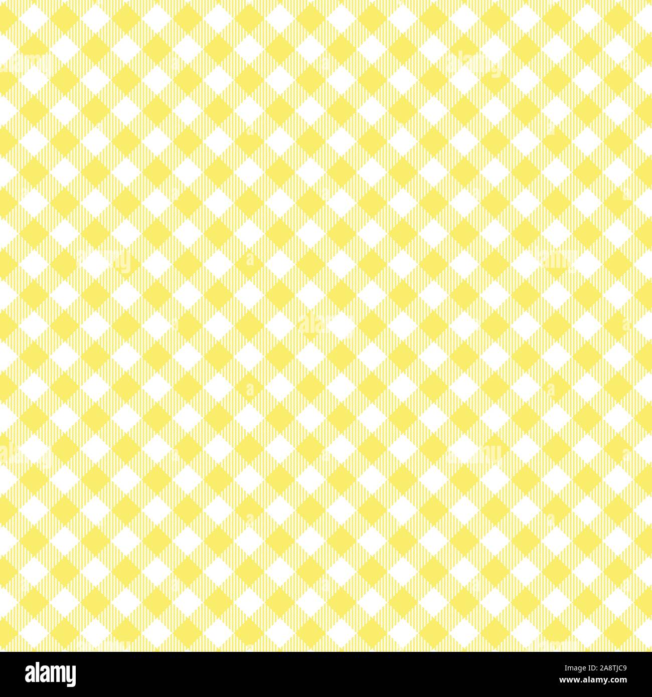 Yellow Gingham seamless pattern. Texture from rhombus/squares for ...