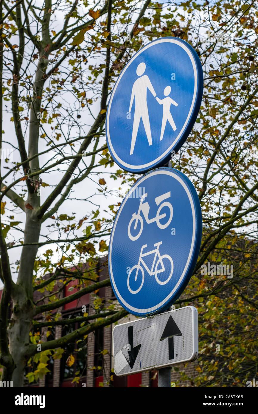 several Dutch traffic signs hanging above each other Stock Photo - Alamy