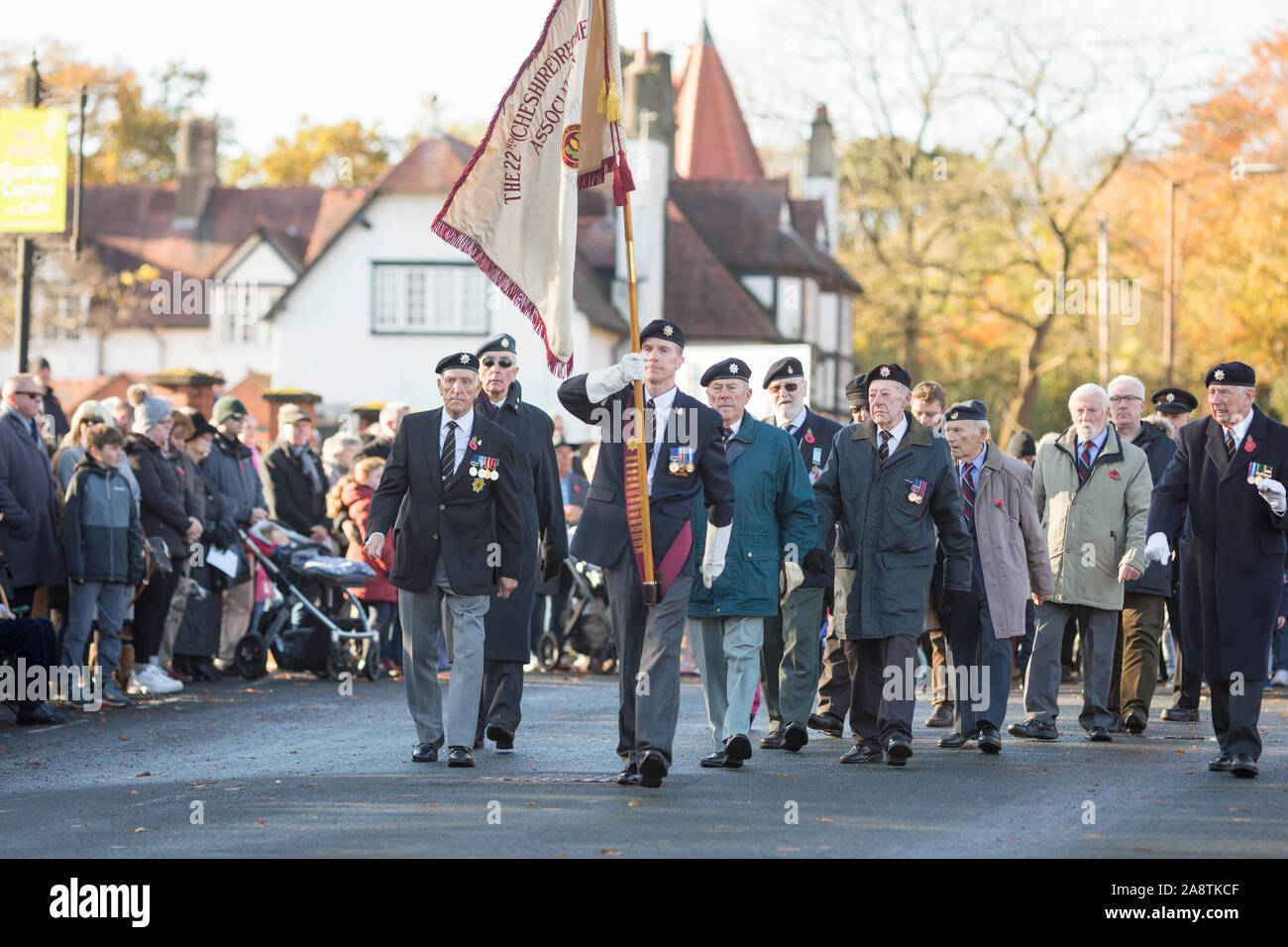 Remembrance Sunday parade and service at Port Sunlight War Memorial ...