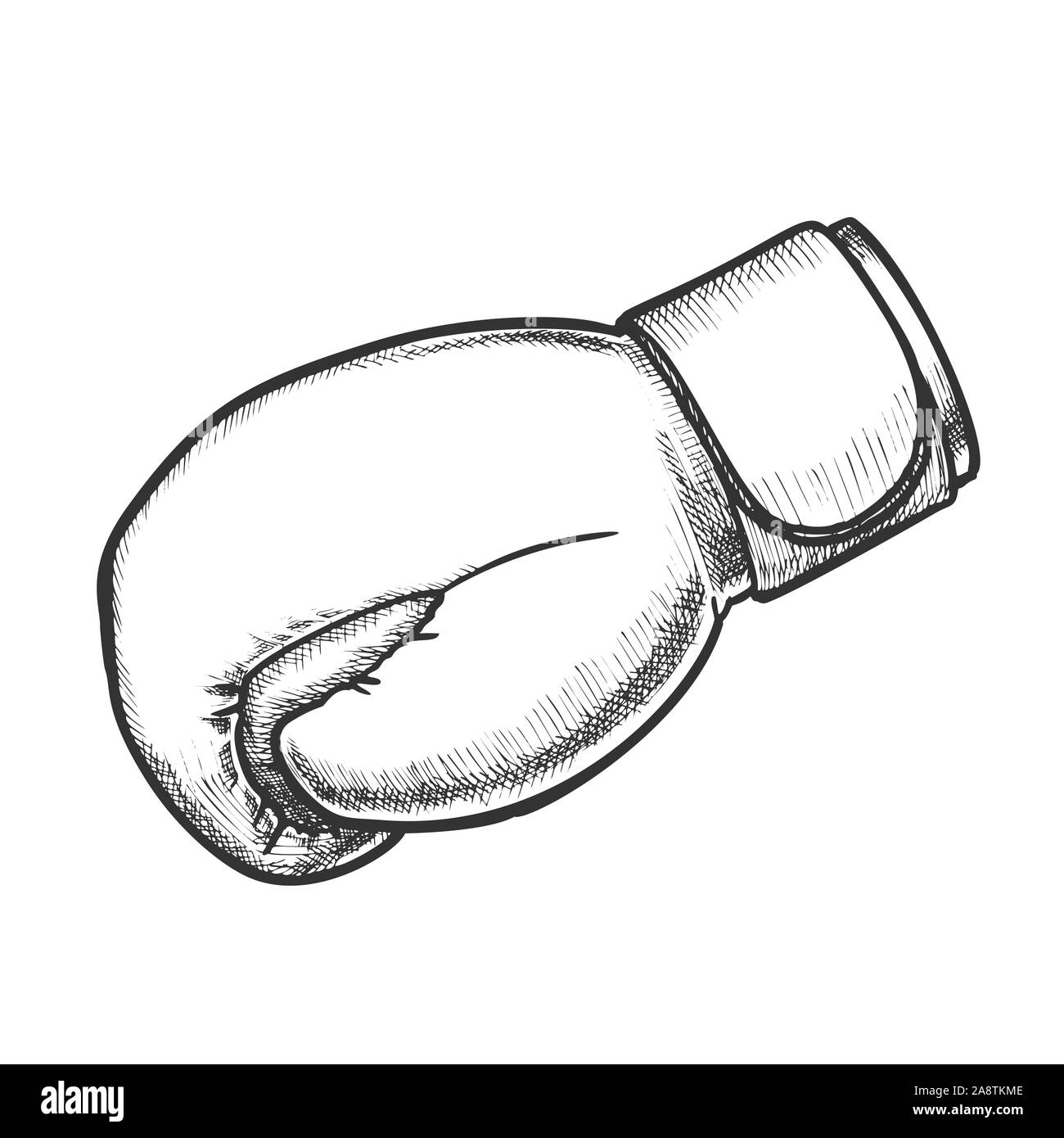 Boxing Glove Sport Cloth Side View Ink Vector Stock Vector Image & Art ...