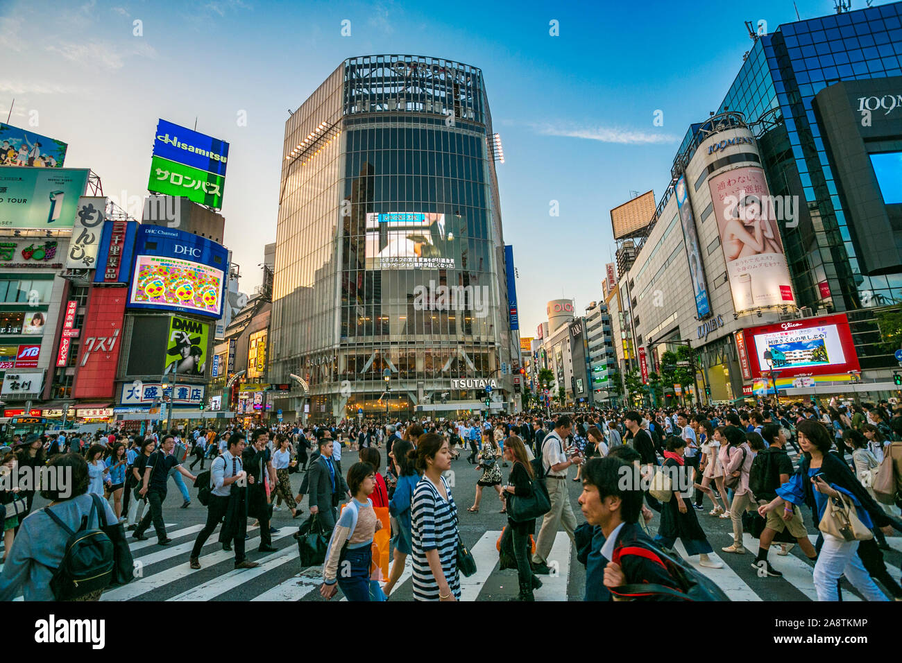 Shibuya Crossing, the busiest intersection in the World, Tokyo, Japan ...