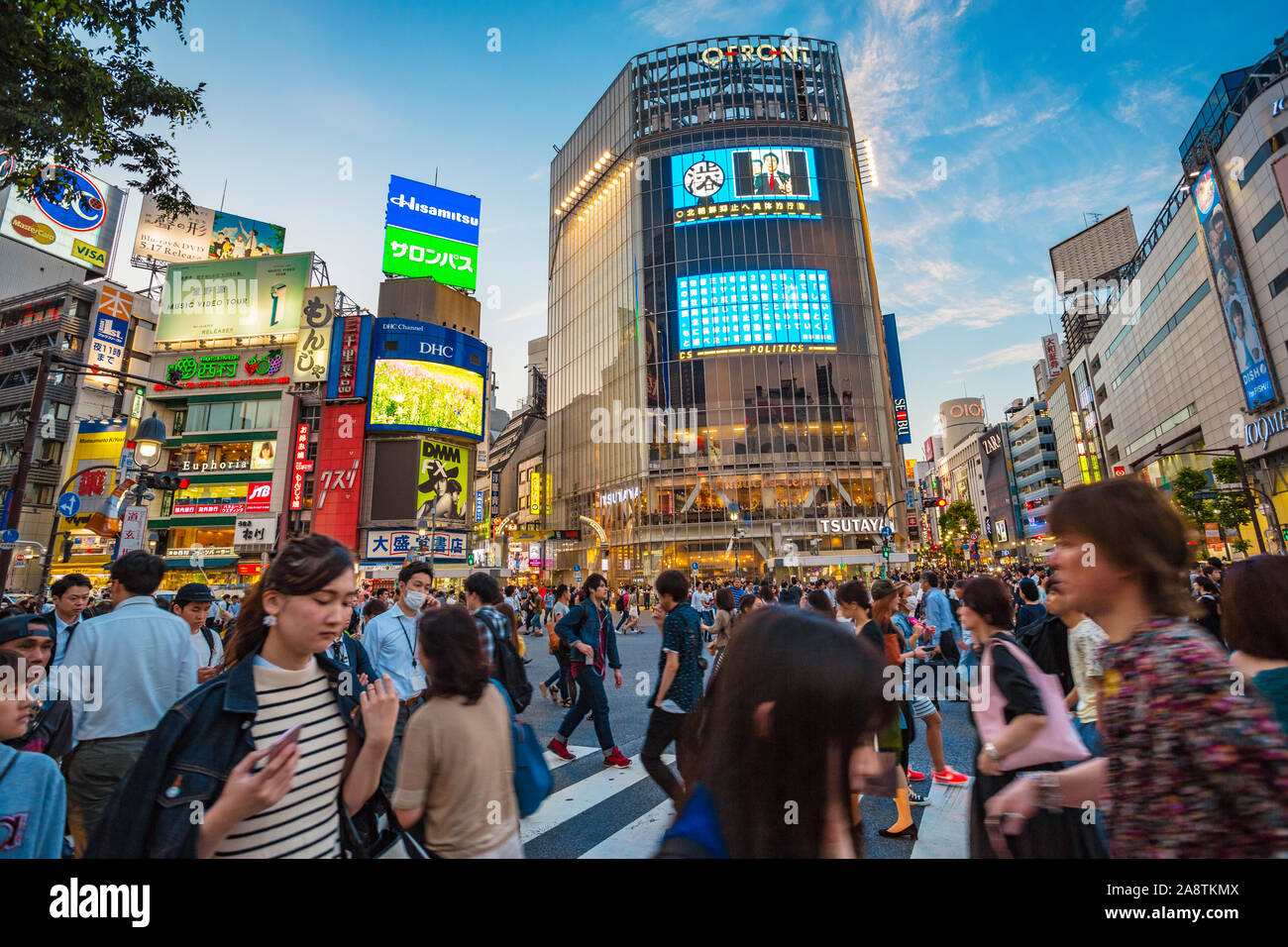 Shibuya Crossing, the busiest intersection in the World, Tokyo, Japan ...