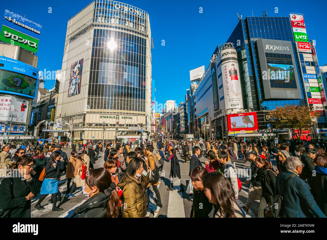 Shibuya Crossing, the busiest intersection in the World, Tokyo, Japan ...