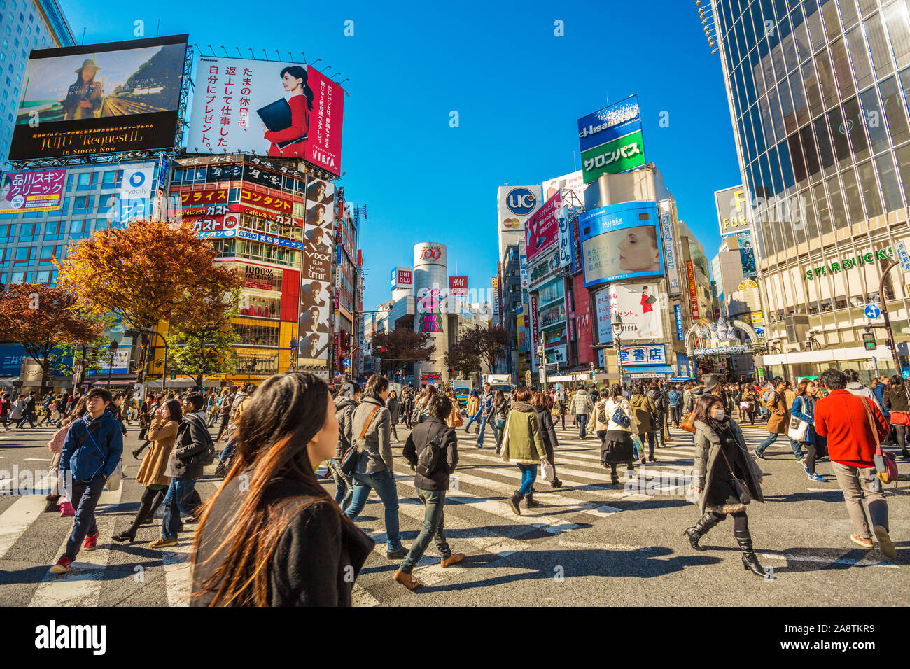 Shibuya Crossing, the busiest intersection in the World, Tokyo, Japan ...
