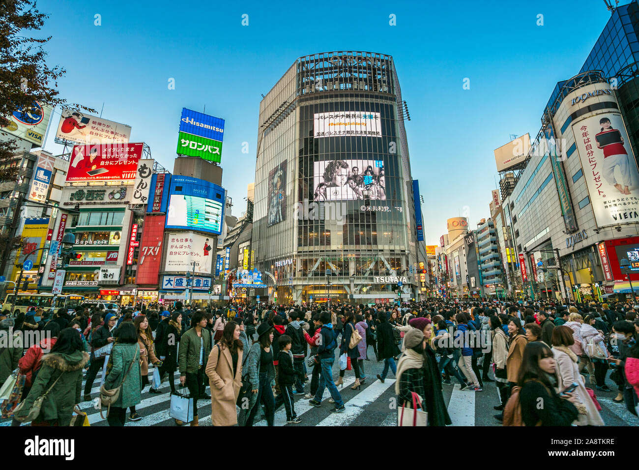Shibuya Crossing, the busiest intersection in the World, Tokyo, Japan ...