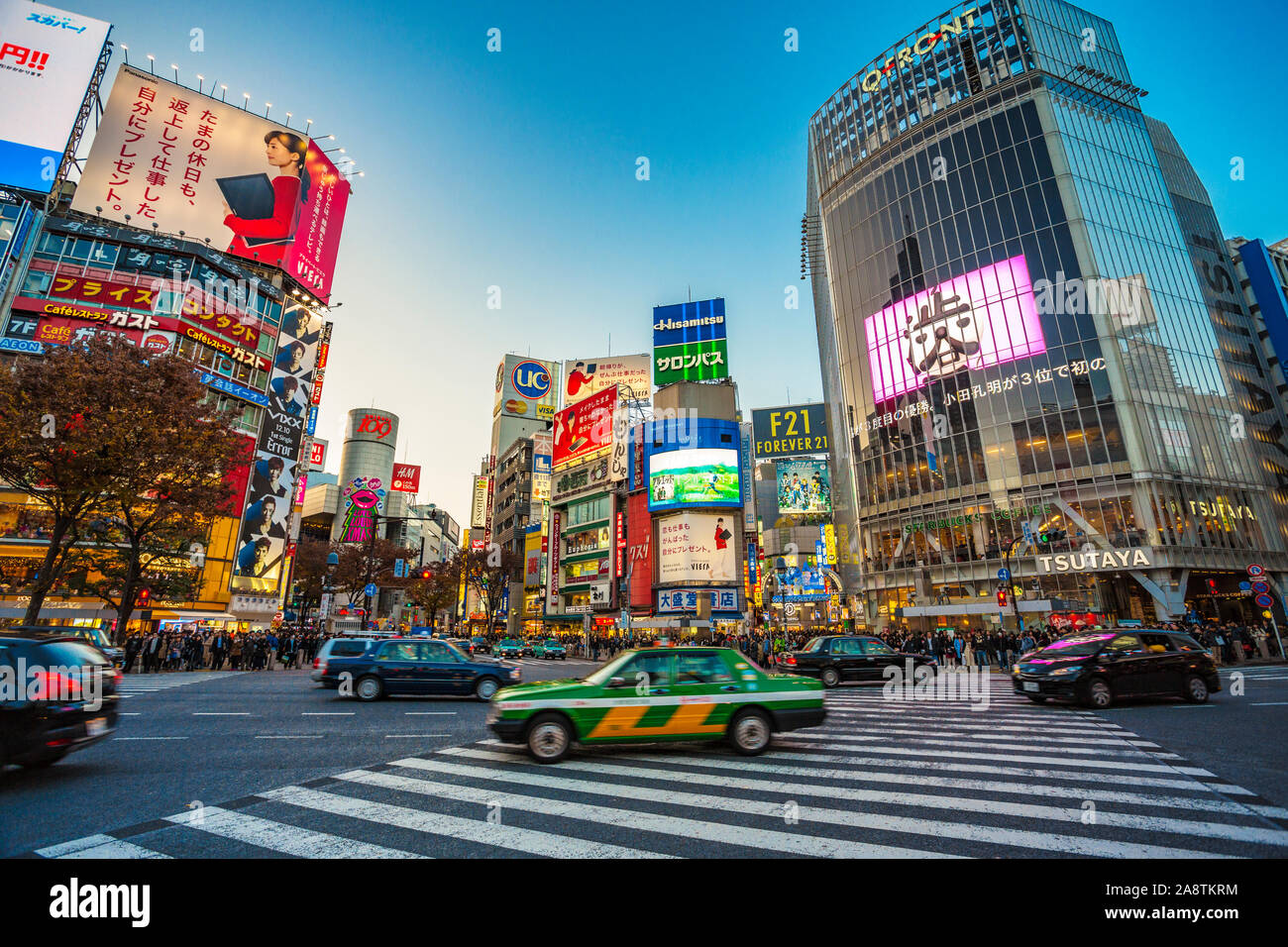 Shibuya Crossing, the busiest intersection in the World, Tokyo, Japan ...