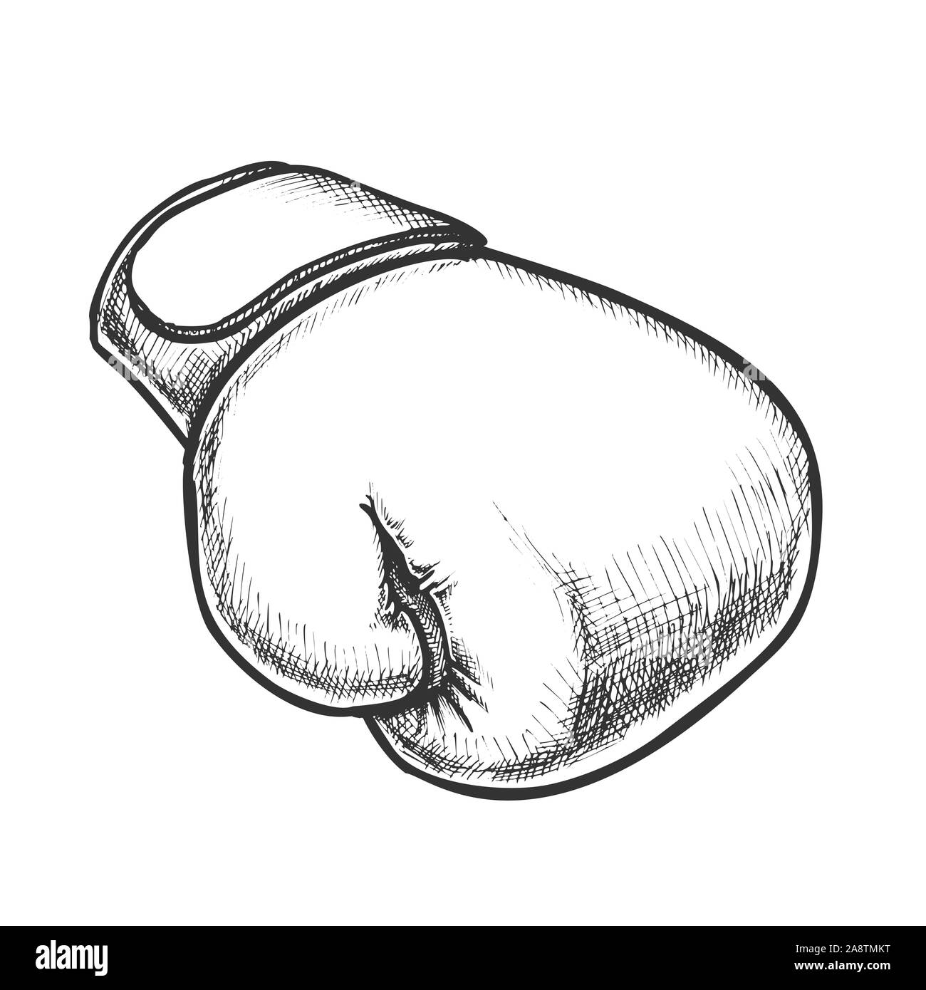 Boxing Glove Protect Sportwear Monochrome Vector Stock Vector Image ...
