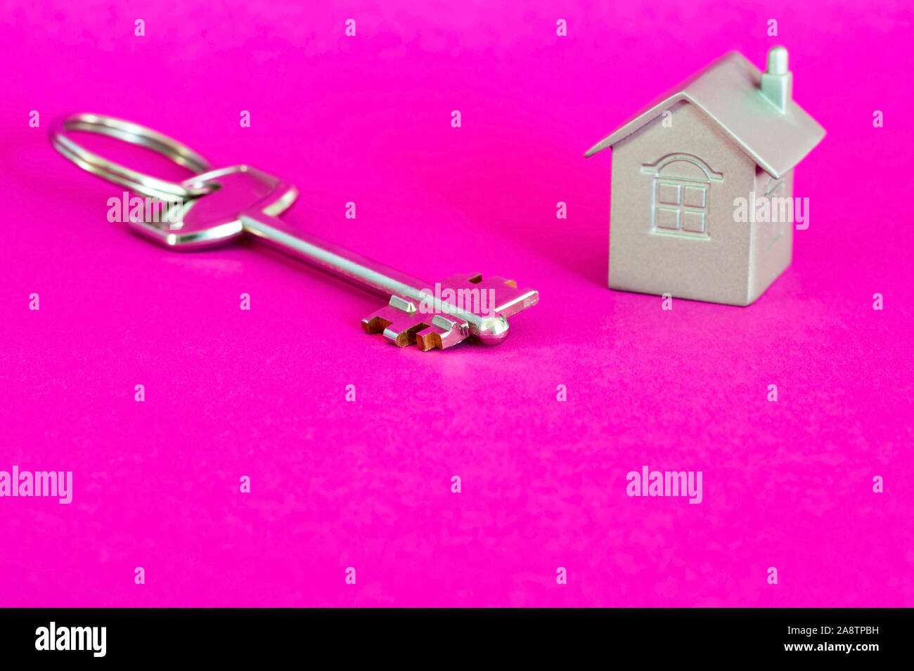 Metal key lock with imitation of the house in the form of a metal ...