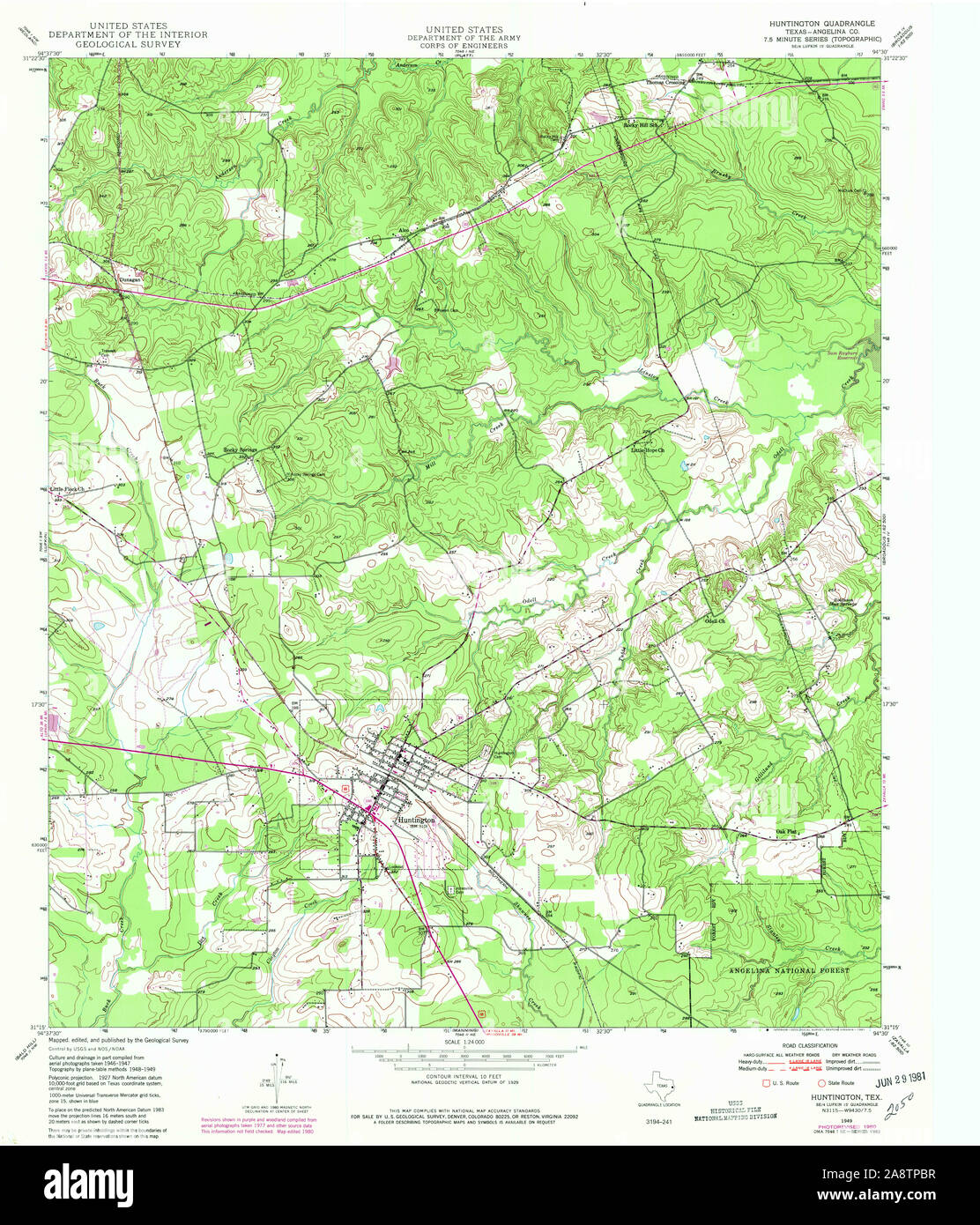 Huntington texas map hi-res stock photography and images - Alamy