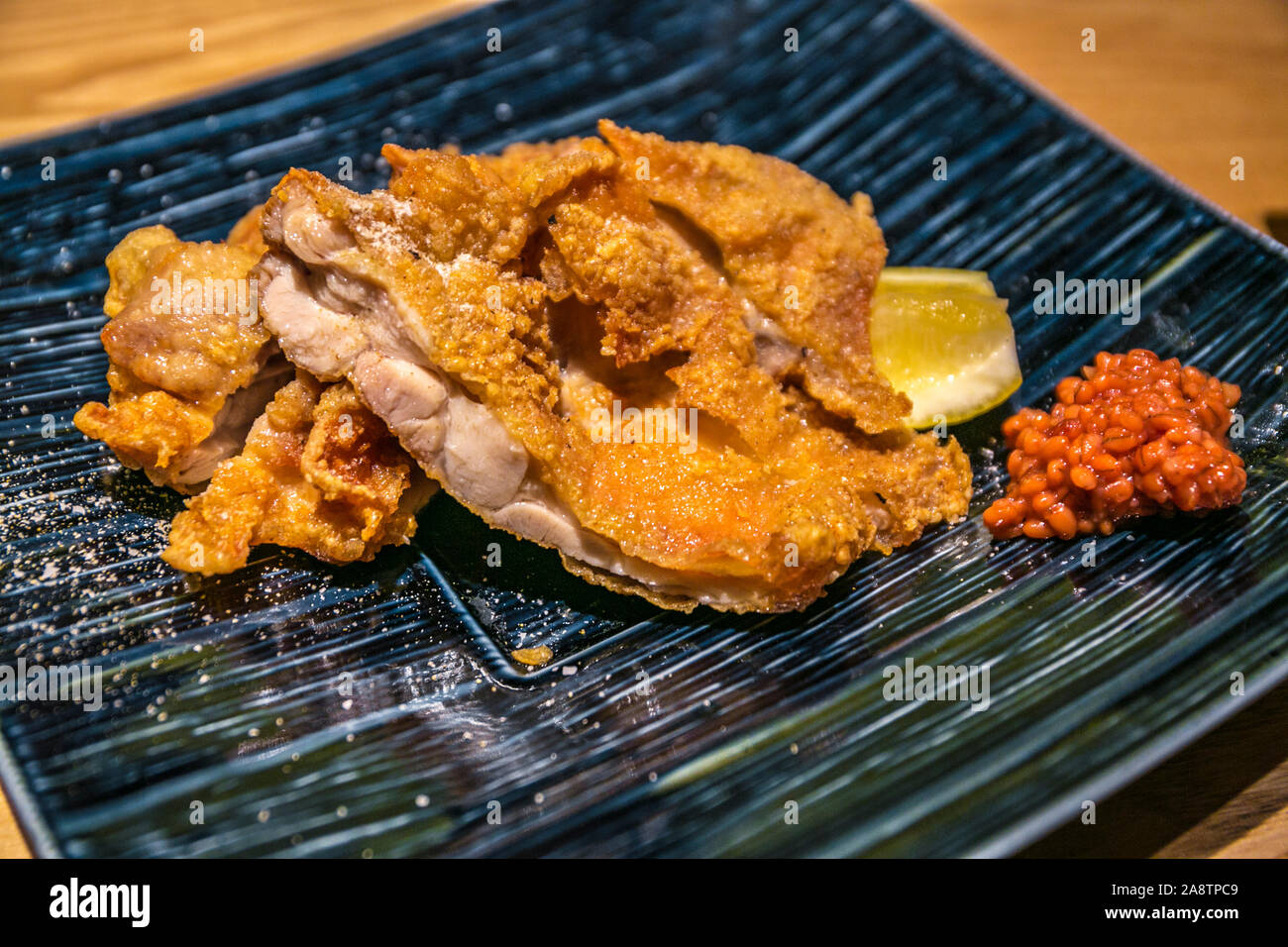 Fried chicken. EN Japanese Brasserie. Shinagawa. Tokyo. Japan Stock ...