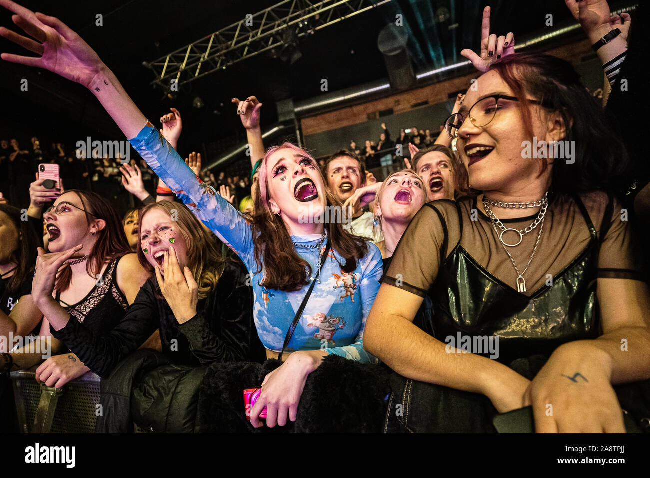 Copenhagen, Denmark. 10th Nov, 2019. Concert goers attend a live ...