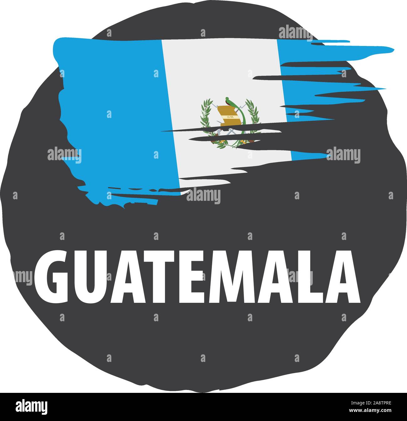 Guatemala flag, vector illustration on a white background Stock Vector ...