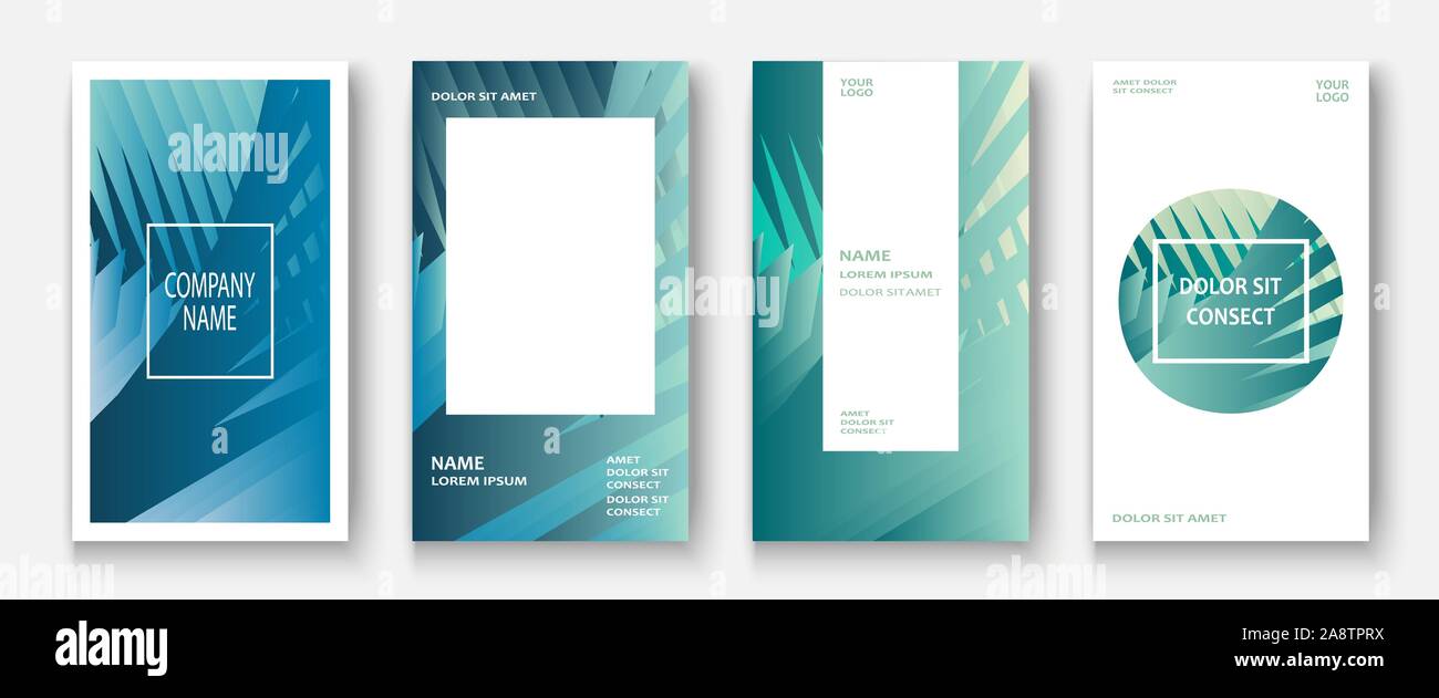 Modern business geometric template covers for design. Phone social ...