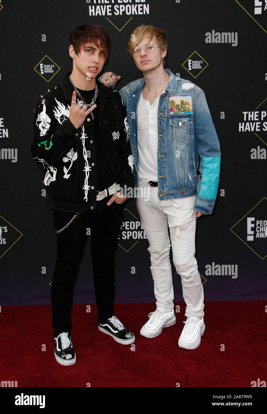Santa Monica, USA. 10th Nov 2019. Colby Brock, Sam Golbach attend the ...