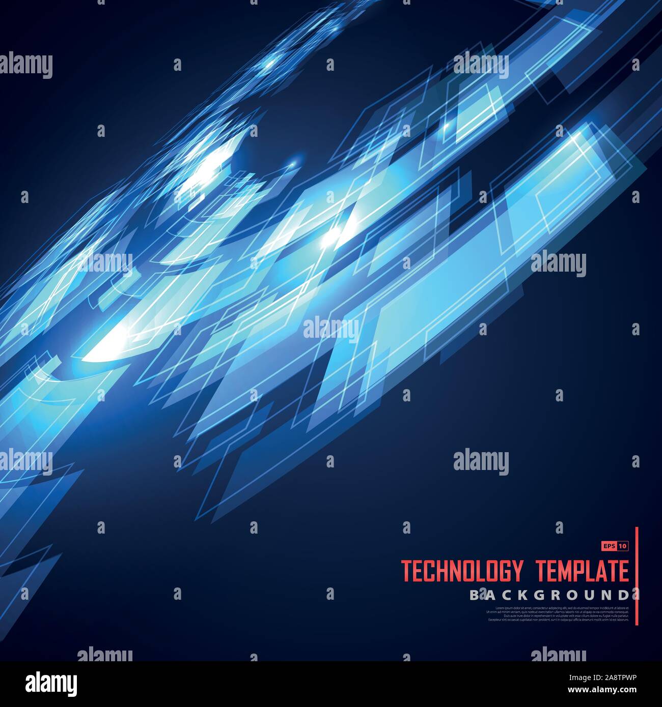 Abstract future design of blue template technology cover design. Use ...