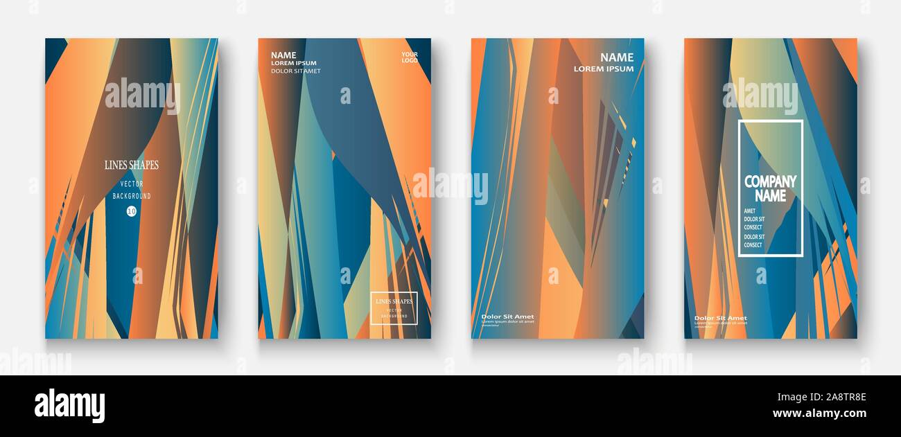 Modern business geometric template covers for design. Phone social ...