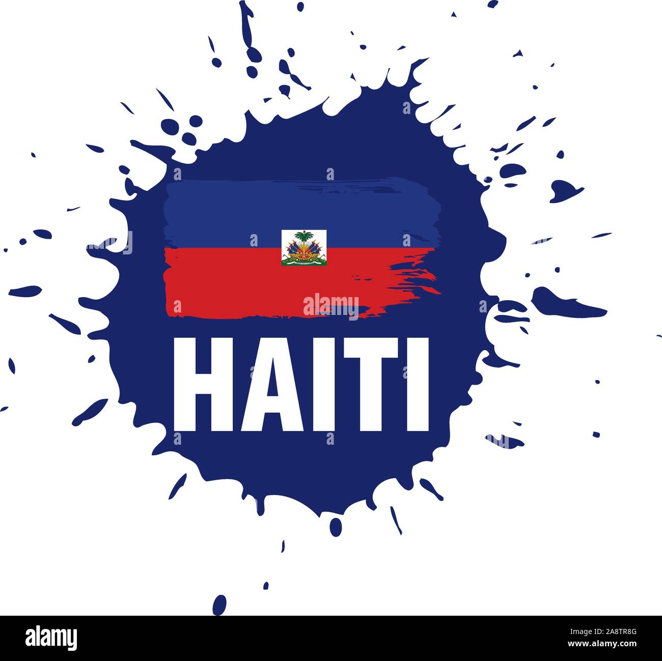 Haiti flag, vector illustration on a white background Stock Vector ...
