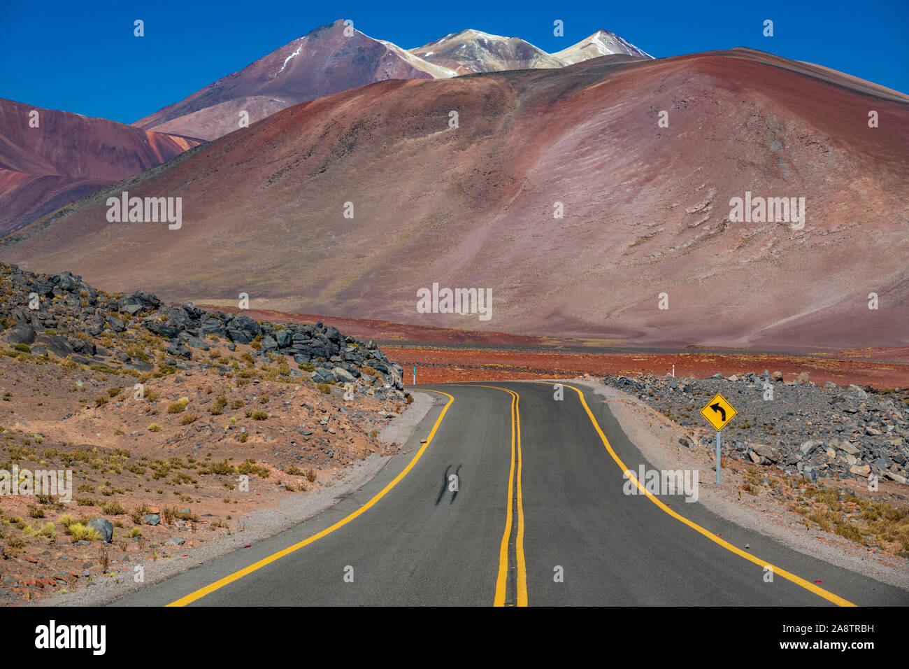 Road to red stones in Atacama desert Stock Photo - Alamy