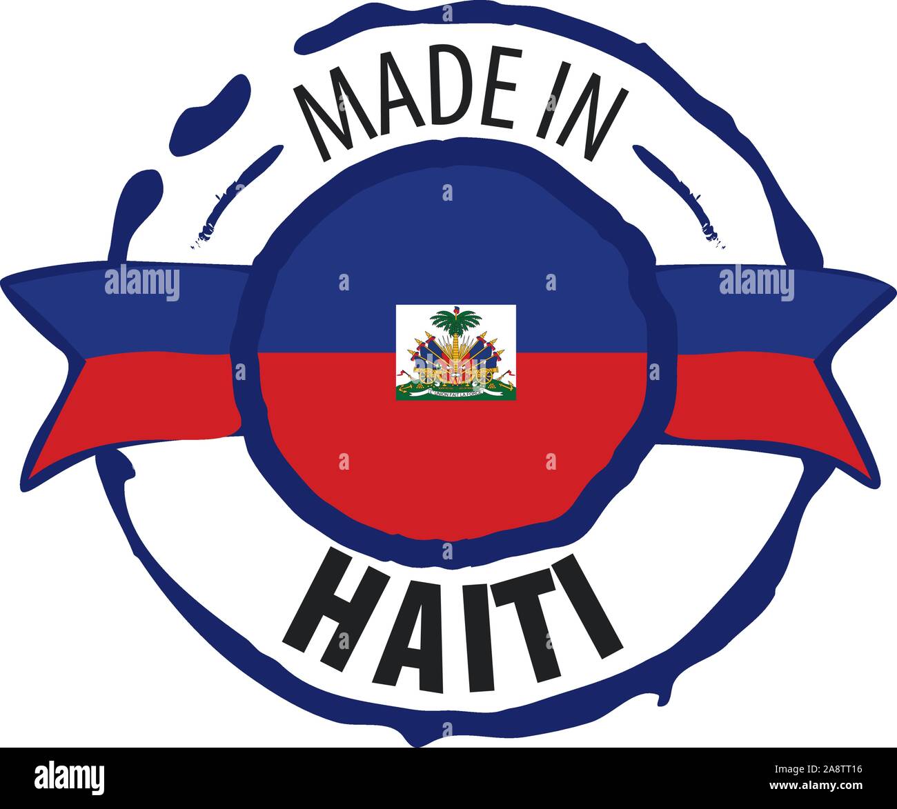 Haiti flag, vector illustration on a white background Stock Vector ...