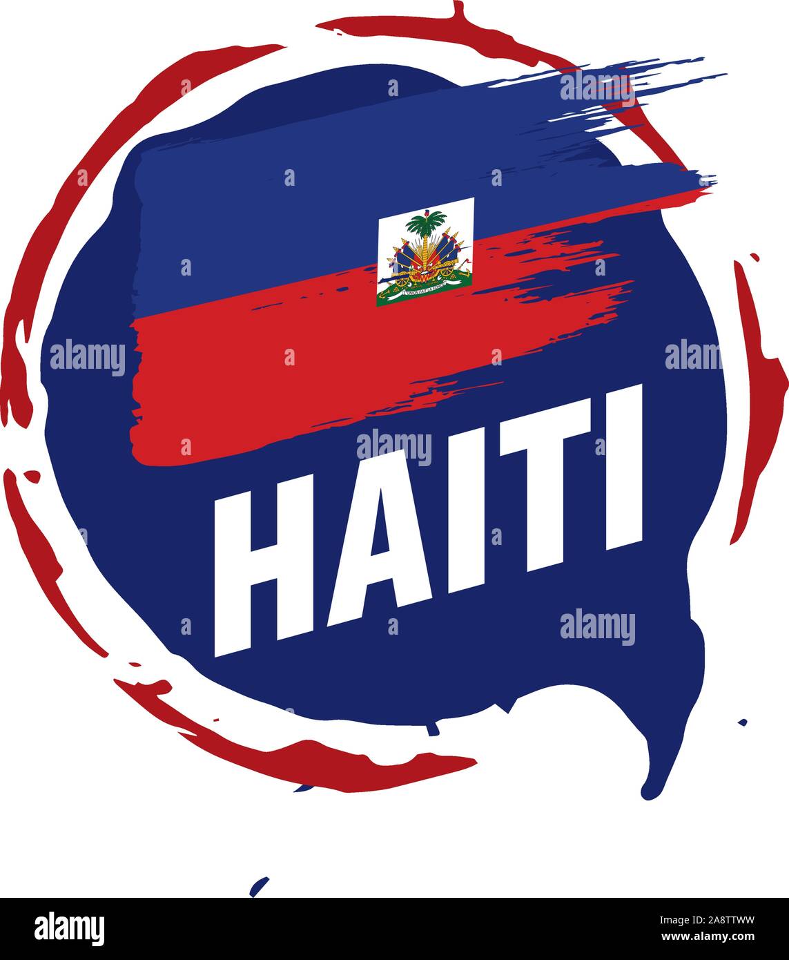 Haiti flag, vector illustration on a white background Stock Vector ...