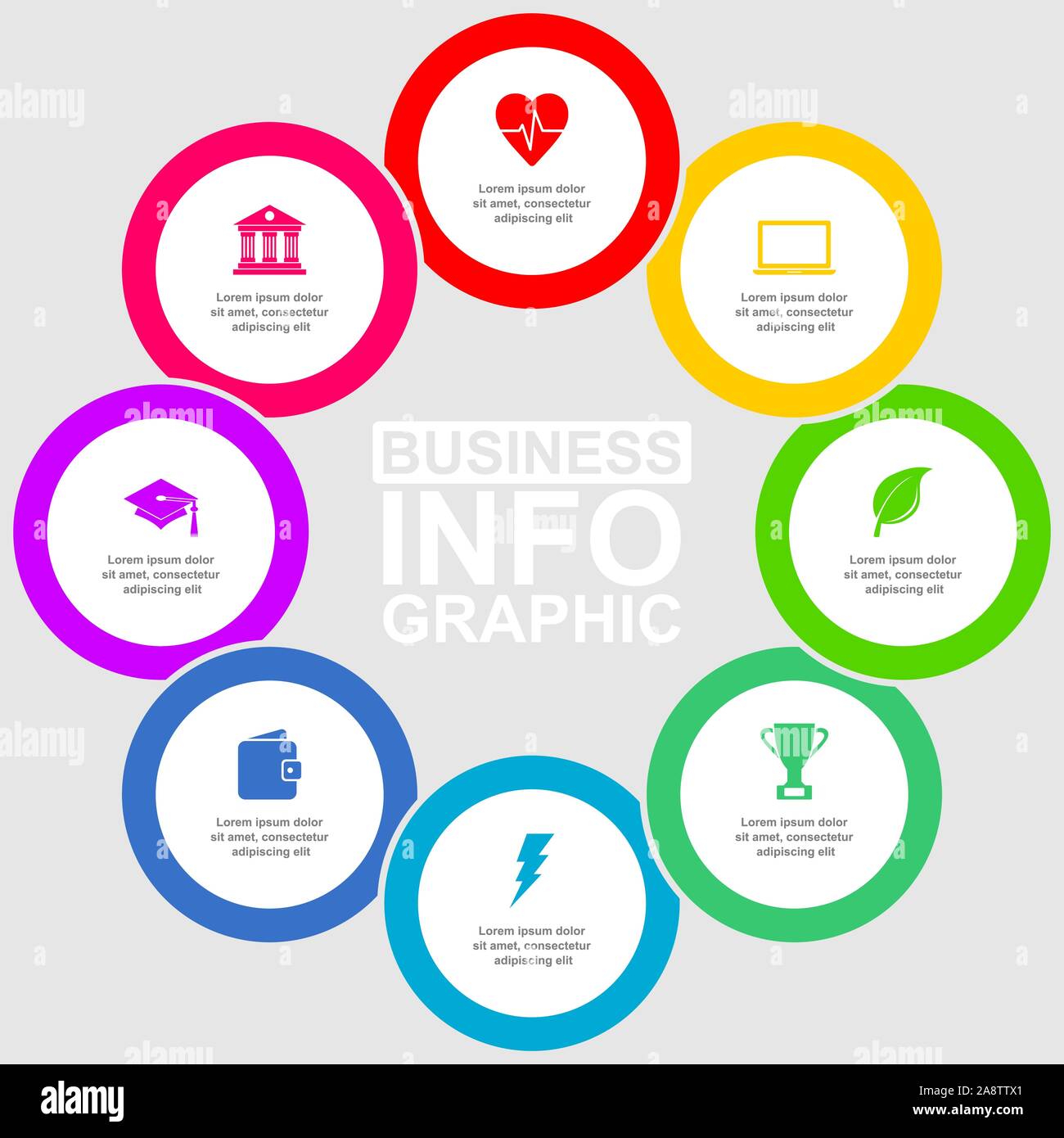 Infographic circular vector template for presentation, diagram ...