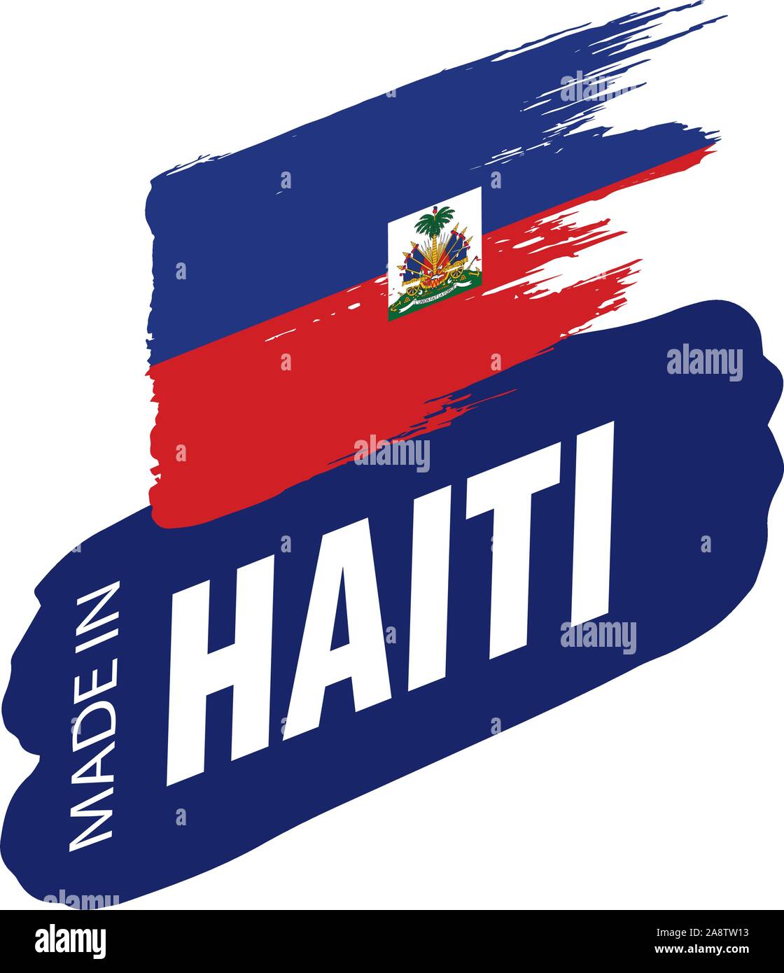 Haiti flag, vector illustration on a white background Stock Vector ...