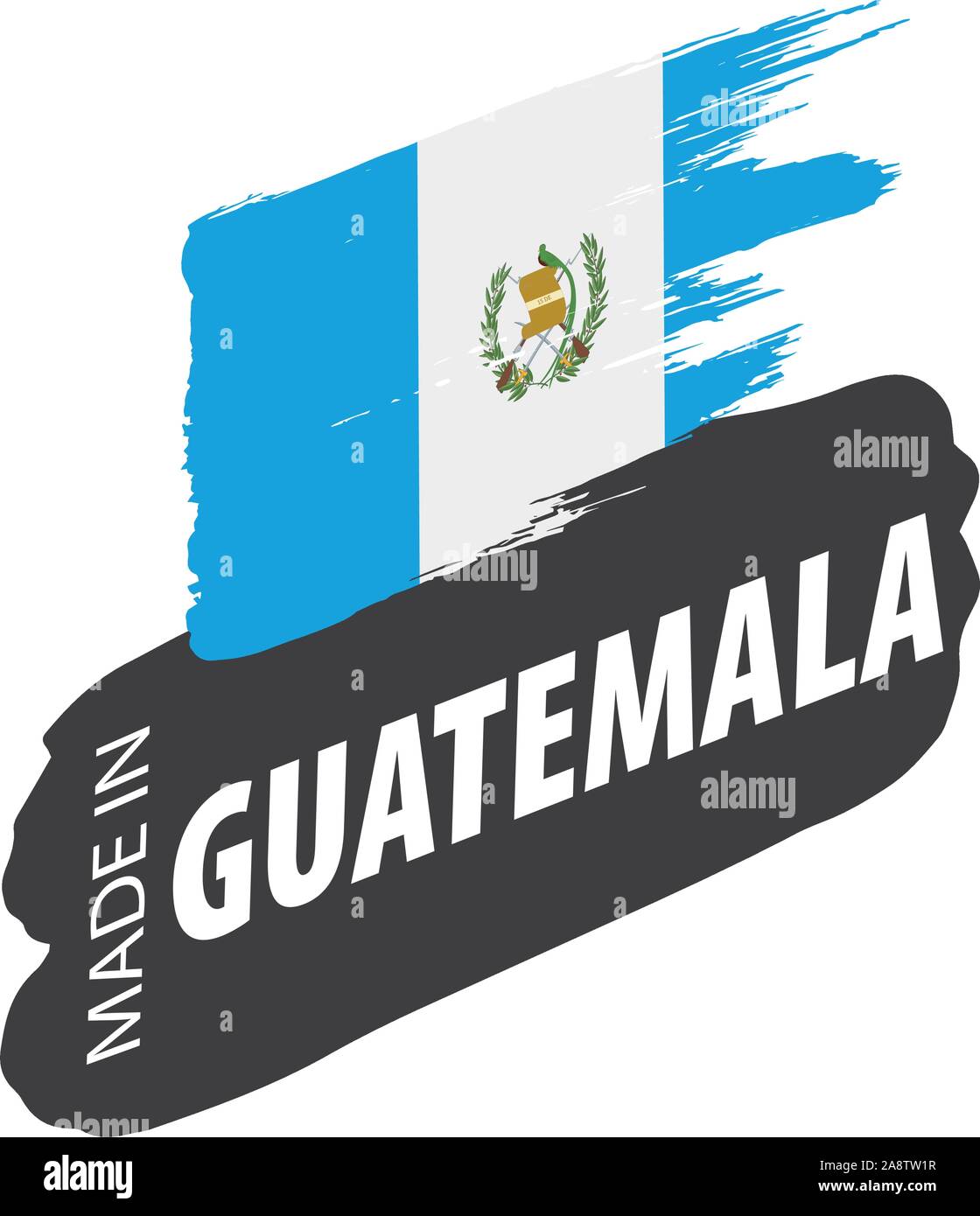 Guatemala flag, vector illustration on a white background Stock Vector ...