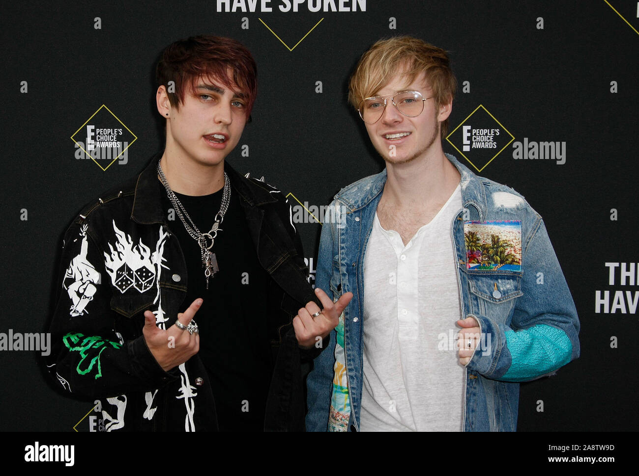 Santa Monica, USA. 10th Nov 2019. Colby Brock, Sam Golbach attend the ...