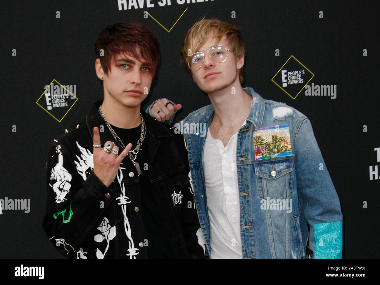 Santa Monica, USA. 10th Nov 2019. Colby Brock, Sam Golbach attend the ...