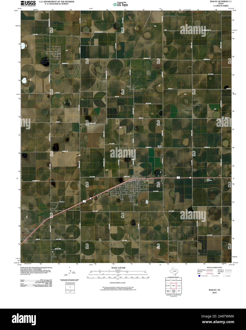 Map of idalou texas hi-res stock photography and images - Alamy