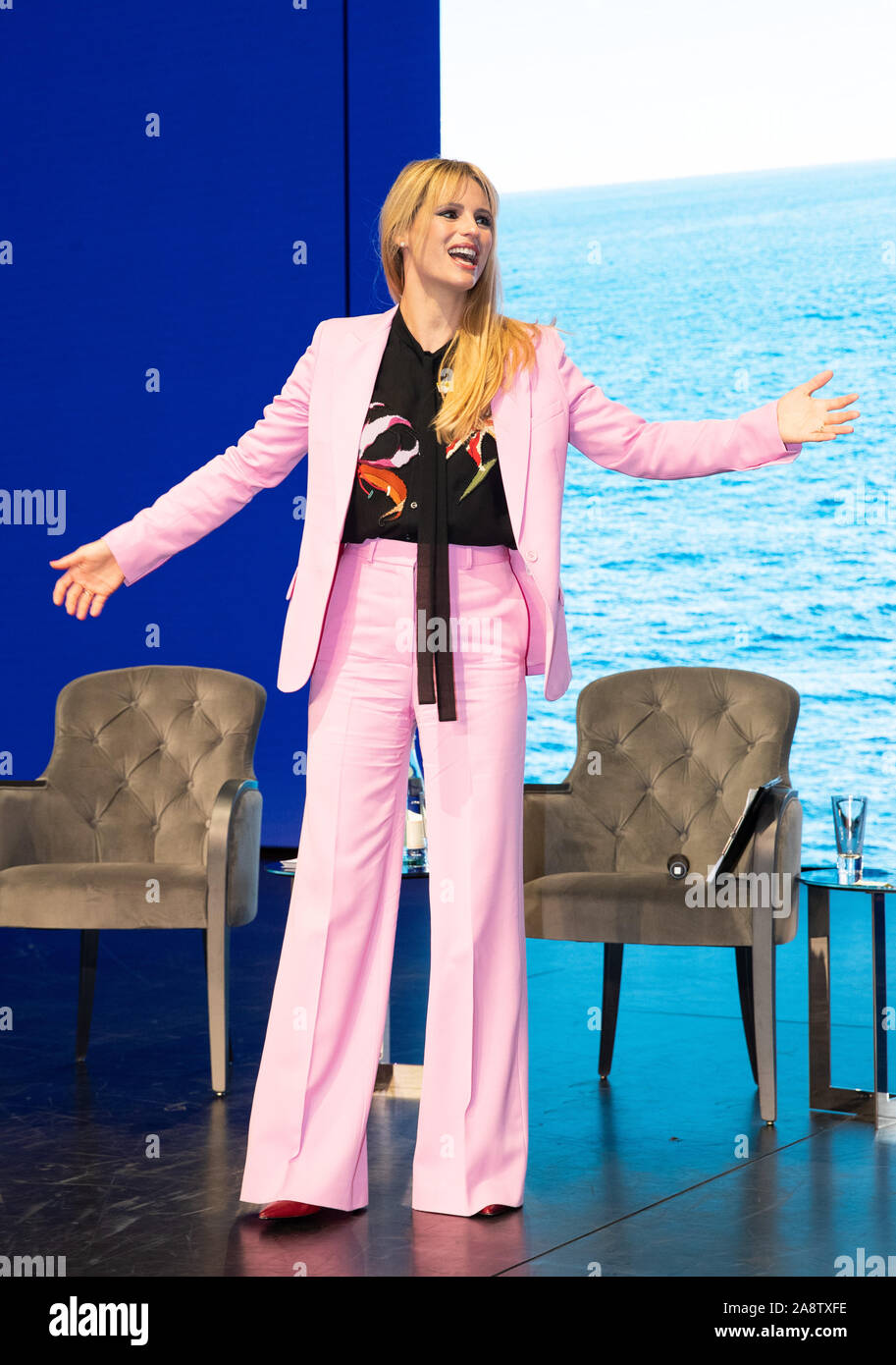 Hamburg, Germany. 09th Nov, 2019. Michelle Hunziker, presenter, at a ...