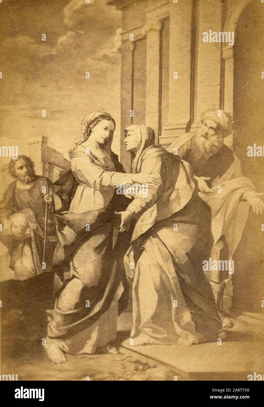 Painting by Italian artist Tommaso Donini AKA Caravaggino, 1880s Stock ...