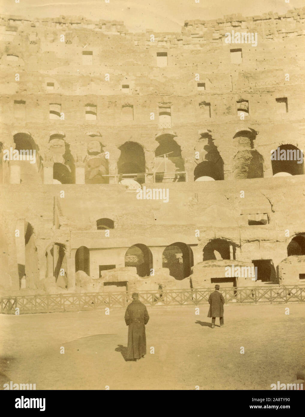 Inside the Colosseum, Rome, Italy 1900s Stock Photo - Alamy