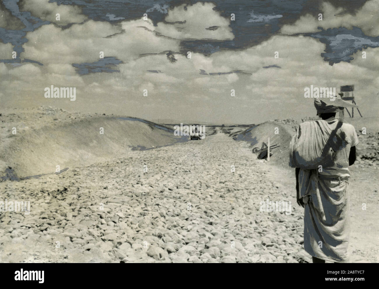 Road building, Libya 1930s Stock Photo - Alamy