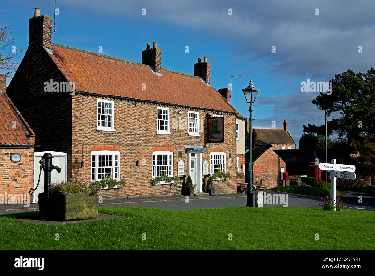 The Wellington Inn, in the Village of Lund, East Yorkshire, England UK ...