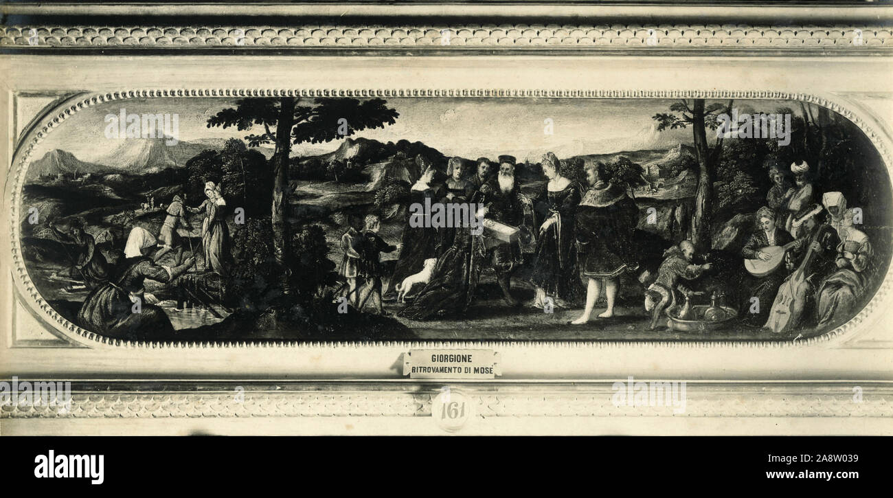 The Finding of Moses, painting by Italian artist Giorgione, Pitti ...