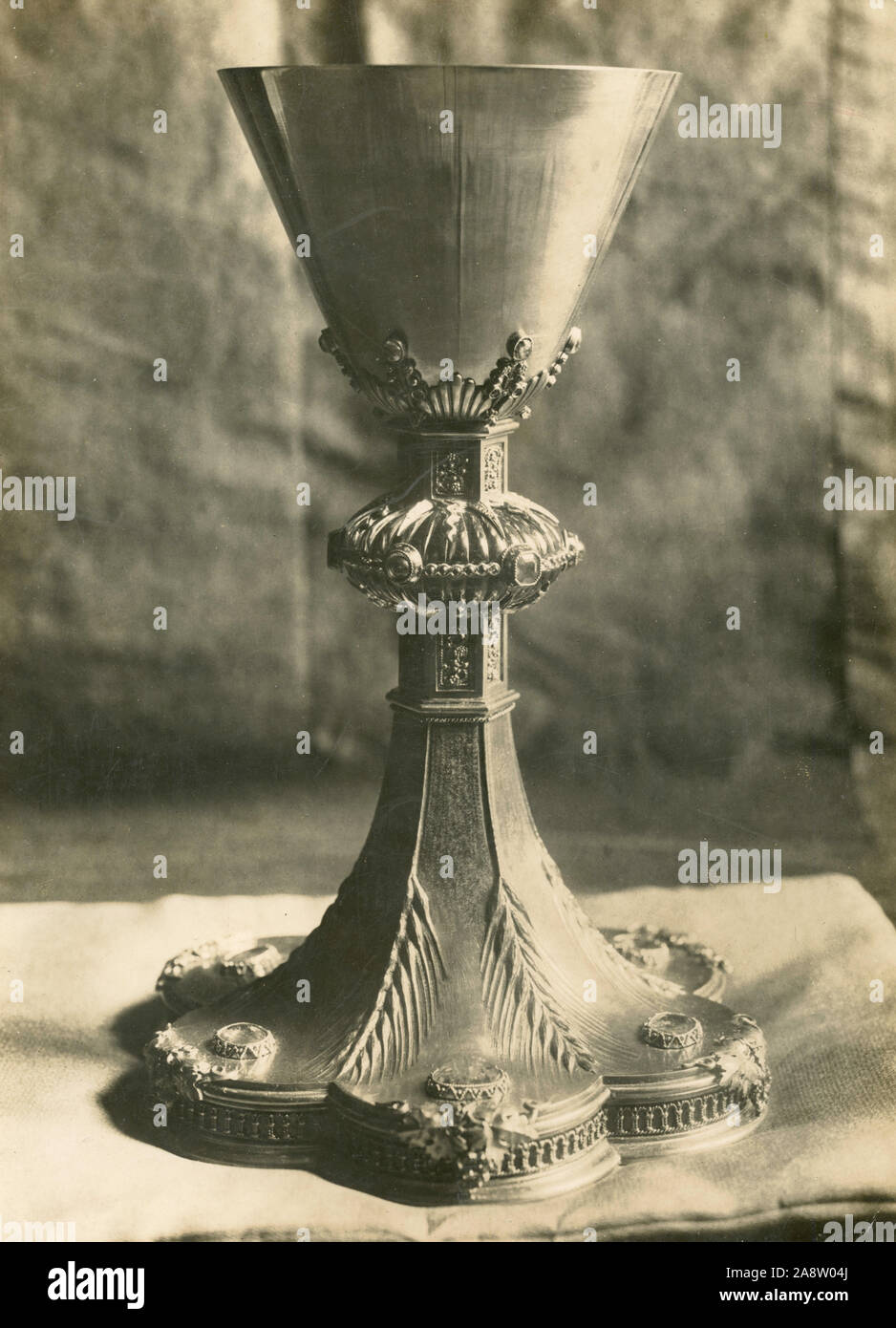 Old engraved chalise, 1910s Stock Photo - Alamy