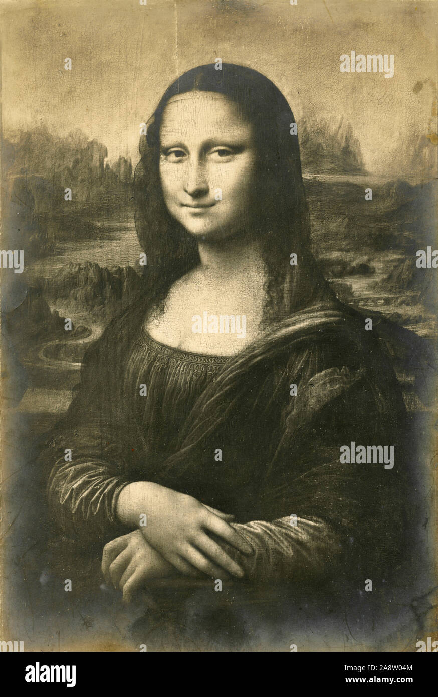 Mona Lisa, painting by Italian artist Leonardo da Vinci, 1920s Stock ...