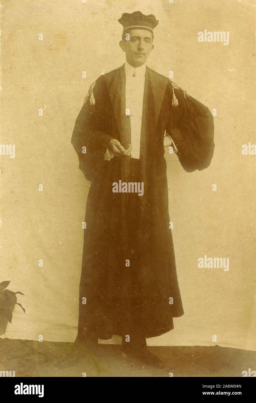 Portrait of a judge with toga, Italy 1920s Stock Photo - Alamy