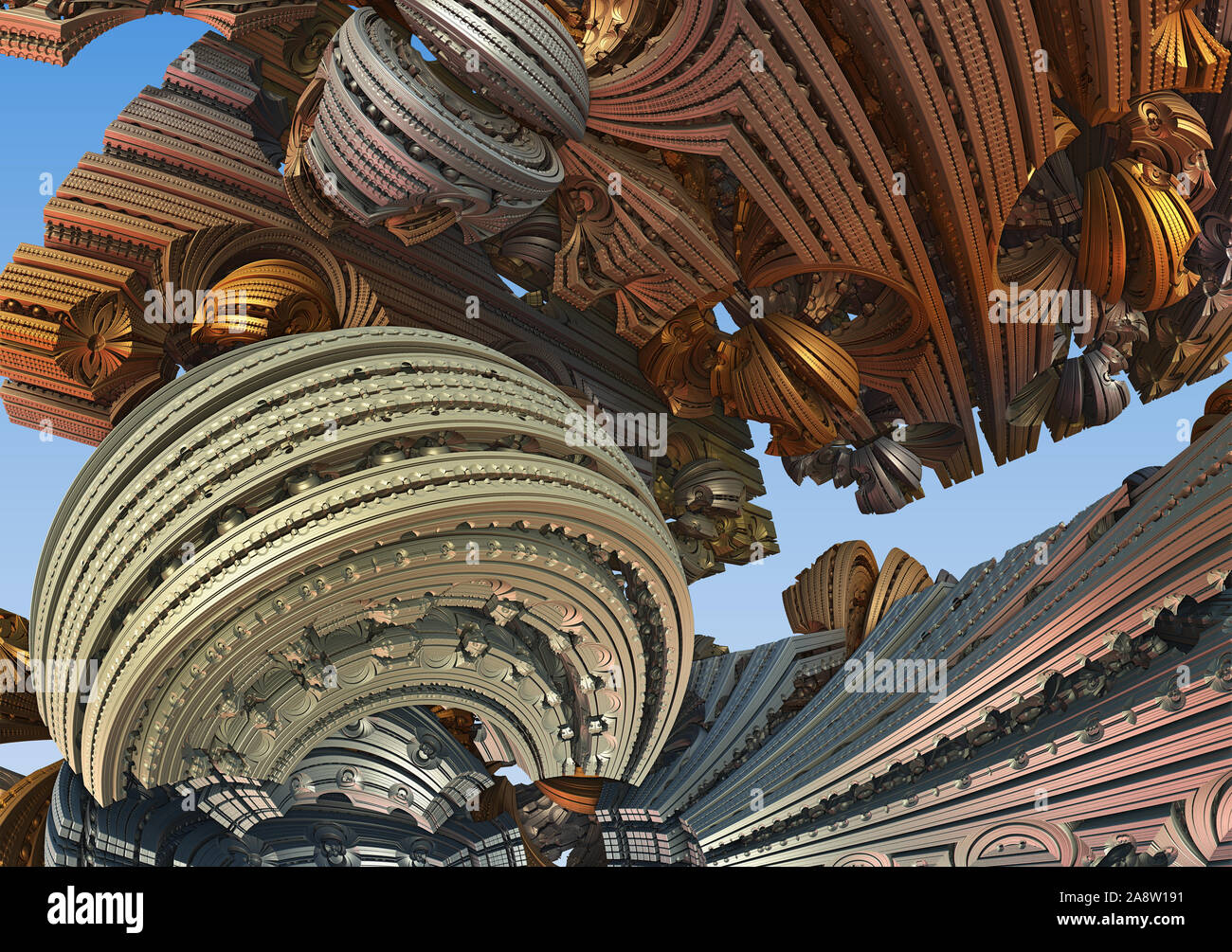 Abstract artwork - 3d illustration, organic geometric shapes Stock ...