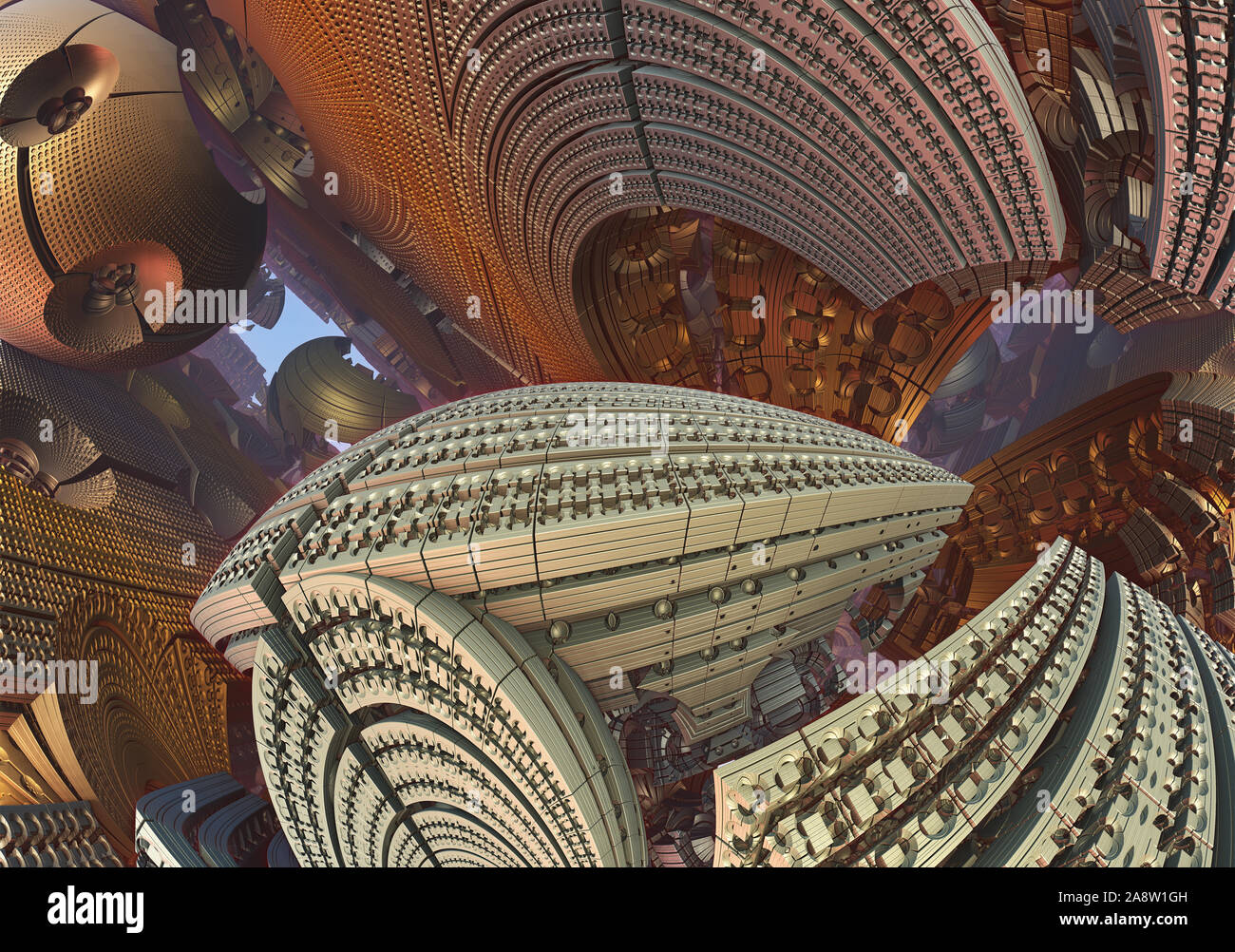 Abstract artwork - 3d illustration, organic geometric shapes Stock ...