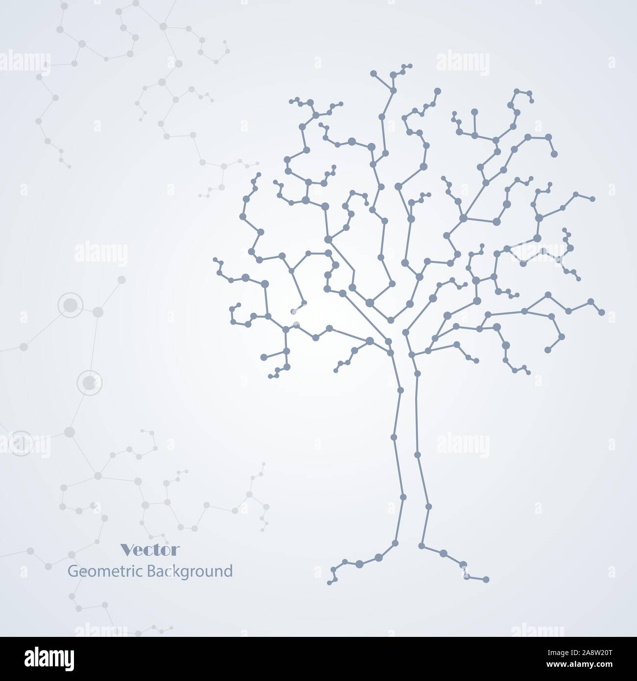 White science tree made of connected lines and dots Stock Vector Image ...