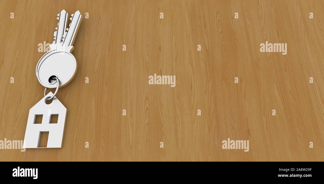 Key with a House Keychain for a new Home Extremely detailed and ...