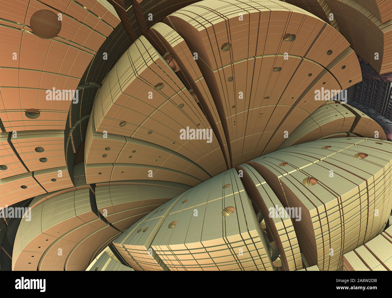 Abstract artwork - 3d illustration, organic geometric shapes Stock ...