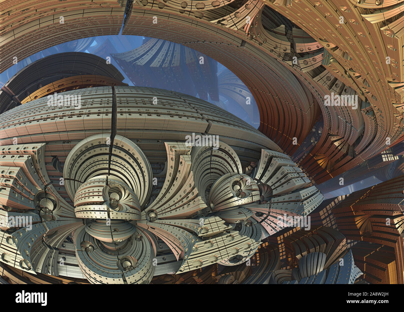 Abstract artwork - 3d illustration, organic geometric shapes Stock ...