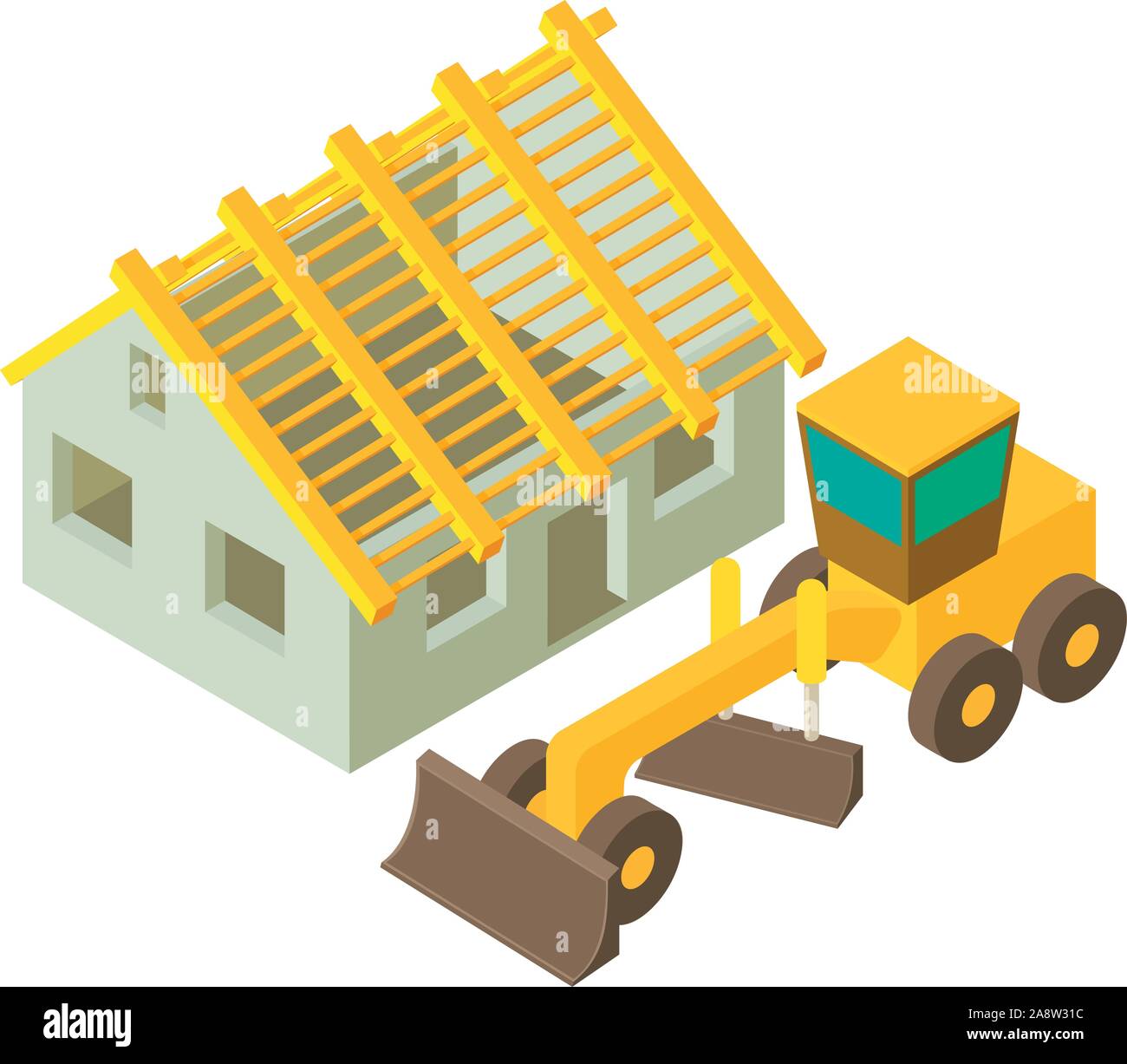 Construction icon, isometric style Stock Vector Image & Art - Alamy