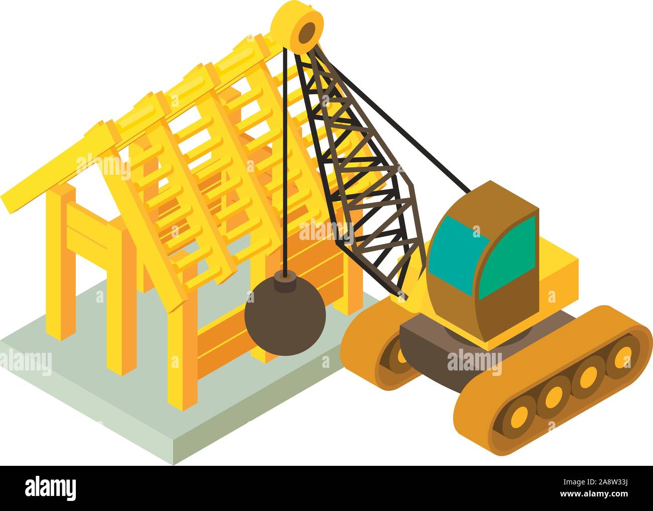 Dismantling icon, isometric style Stock Vector Image & Art - Alamy